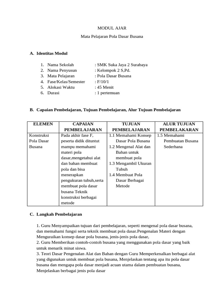Modul Ajar Kel.2 Kelas F | PDF
