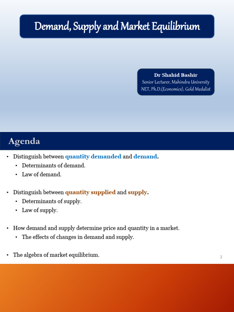 3. Demand, Supply and Market Equilibrium | PDF | Supply (Economics) | Demand