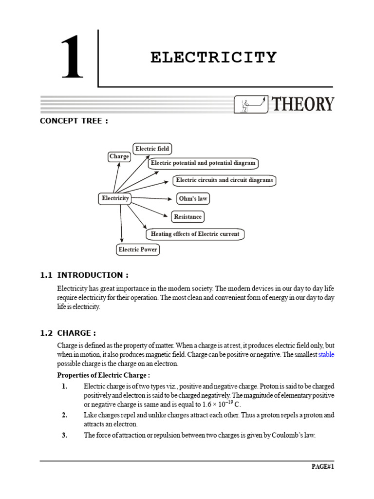 PHY 1 Electricity 10th | PDF | Electric Charge | Electrical Resistivity ...