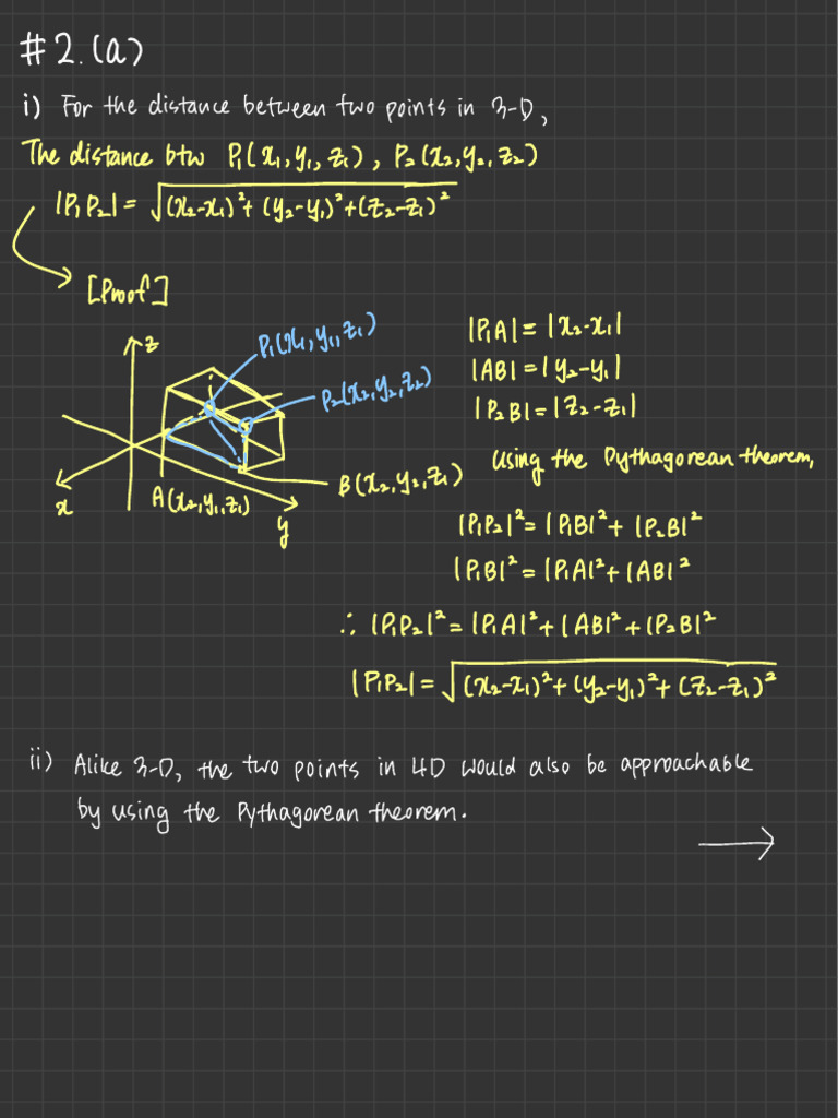 Distance and Diagonals in Geometry | PDF | Linear Programming | Geometry