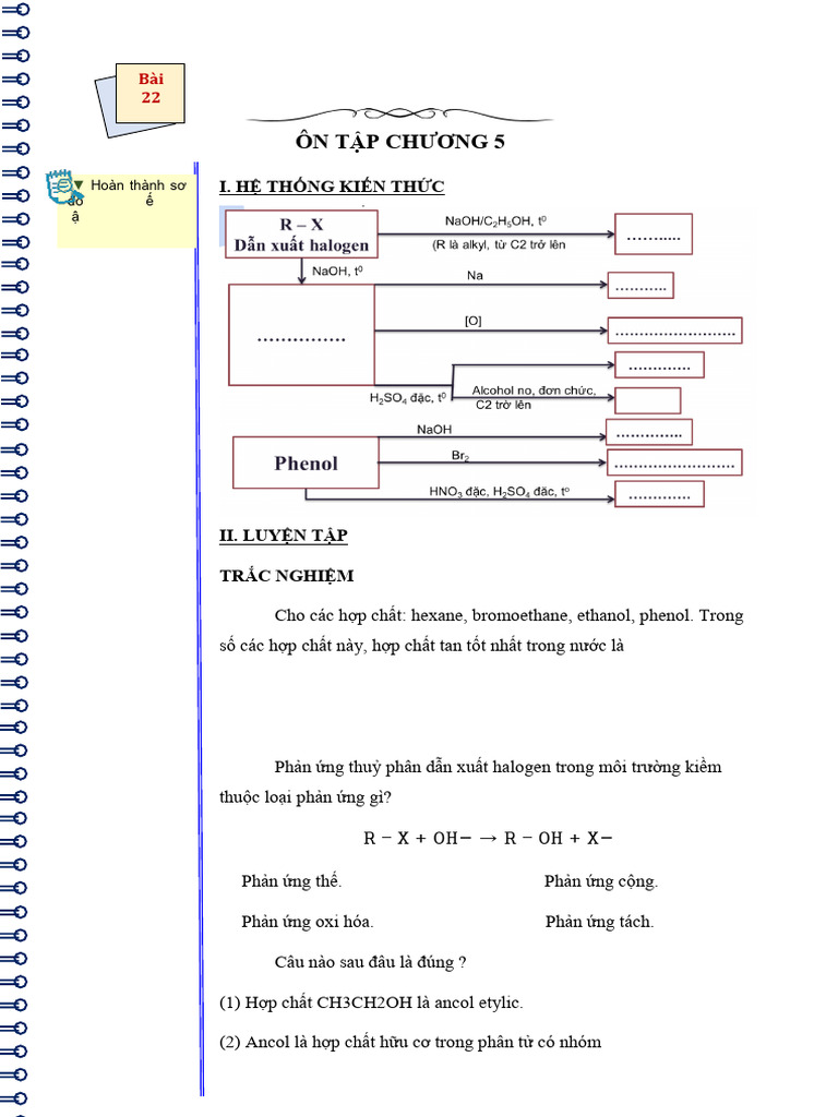 B22. ÔN TẬP CHƯƠNG 5 | PDF