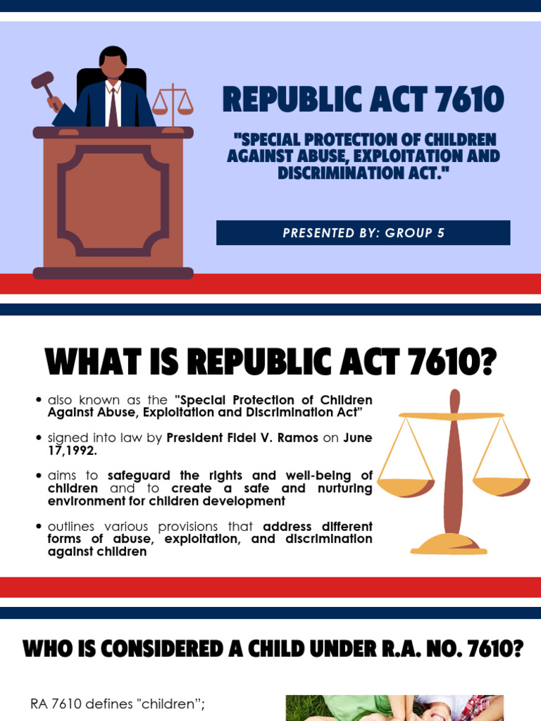 RA-7610-FINAL-PPT | PDF | Child Abuse | Human Trafficking