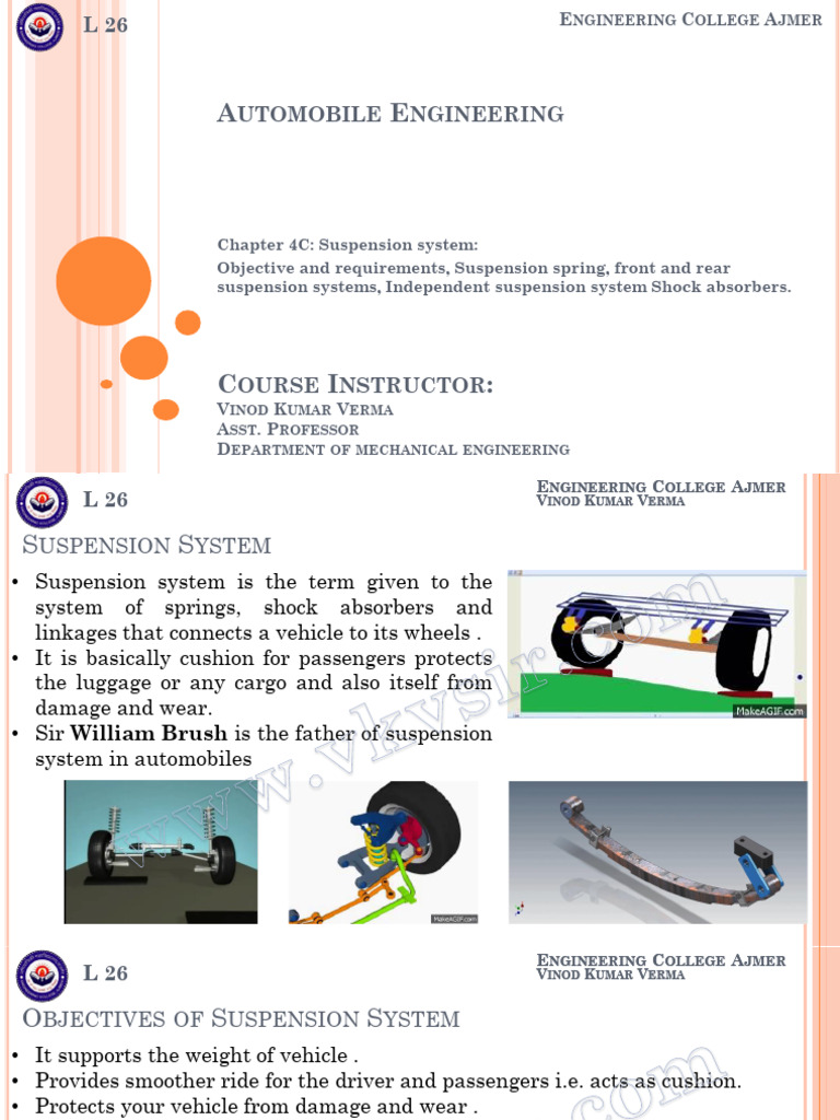 Suspension System in Automobile Engineering | PDF | Vehicles | Vehicle ...