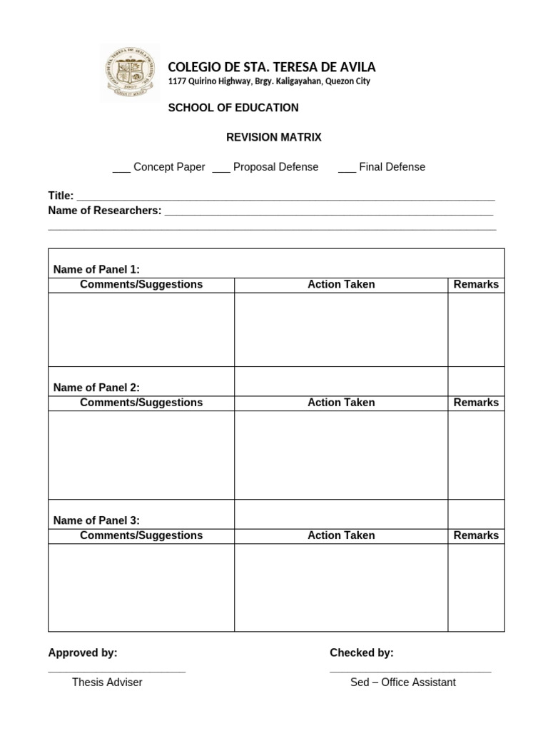 CSTA Revision Matrix | PDF