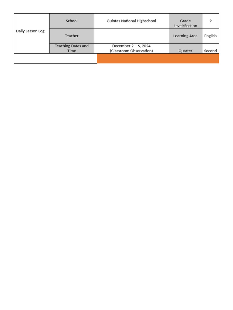 Lesson Plan (Bsed-1a) | PDF | Learning | Teachers