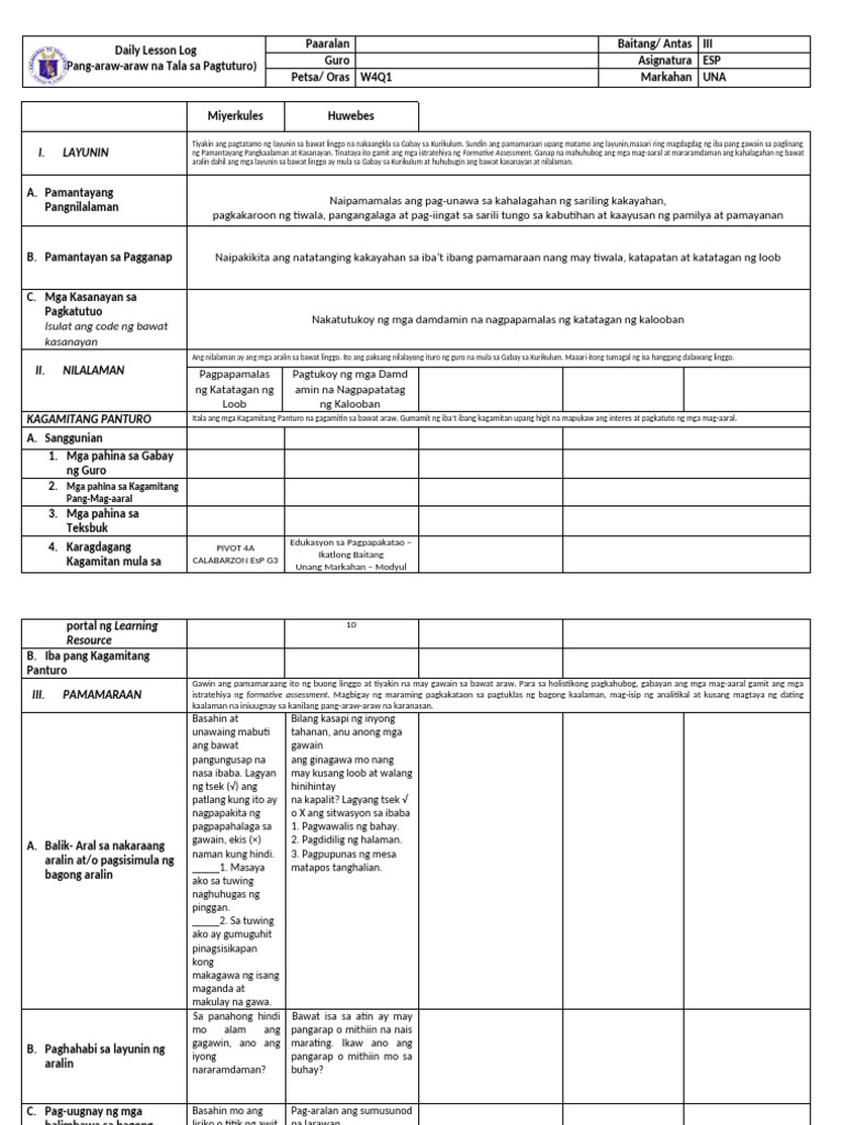 Esp DLL W4Q1 New | PDF