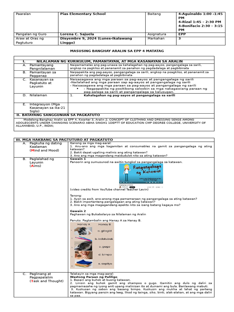 Epp-Grade-4-Week 2-Quarter-3 | PDF