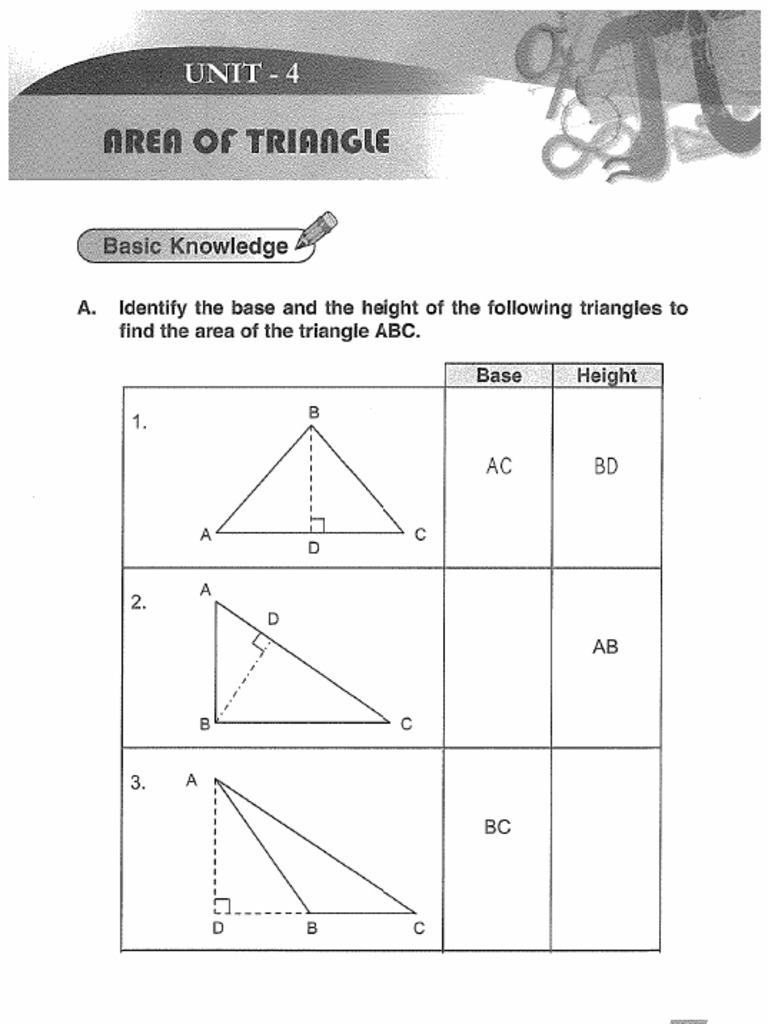 Unit 4 - Area of Triangle | PDF