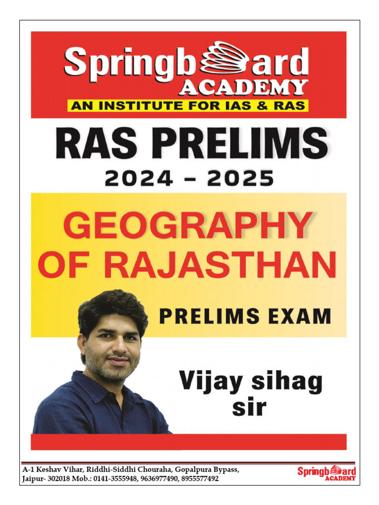 Rajasthan Geography (English) PDF | PDF | Dune | Desert