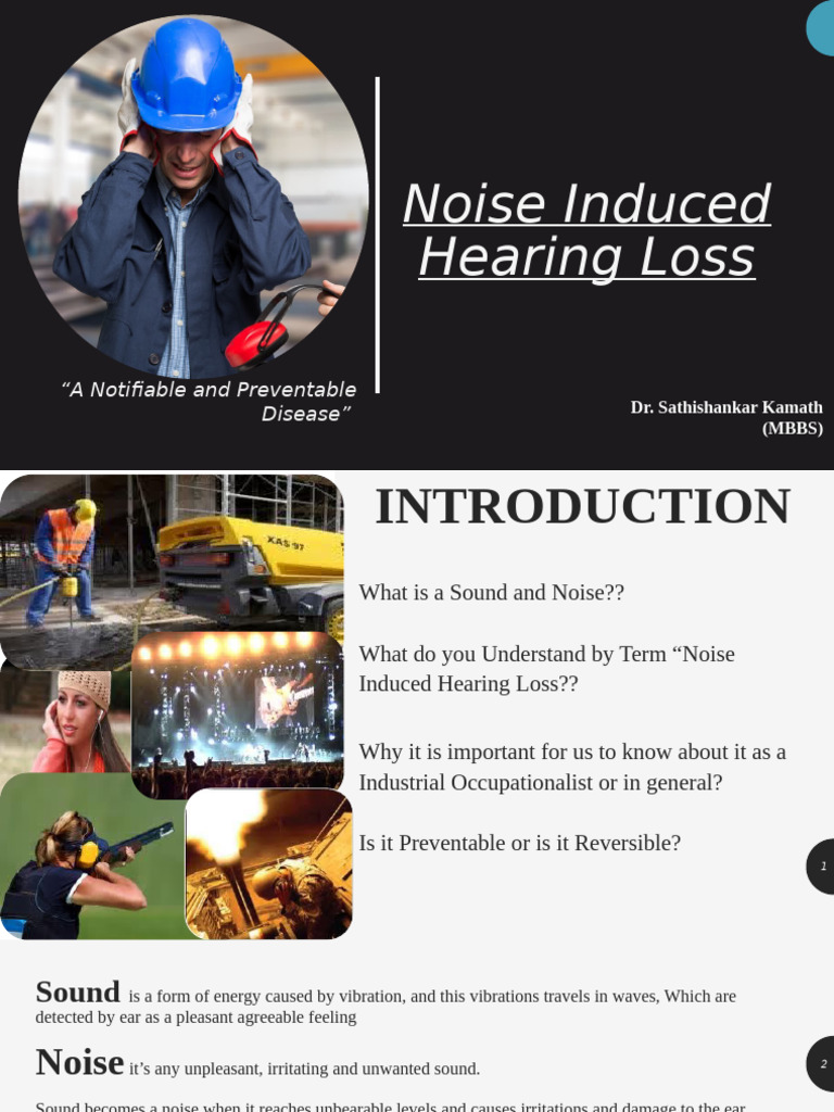 NIHL by Dr Kamath | PDF | Noise | Hearing Loss