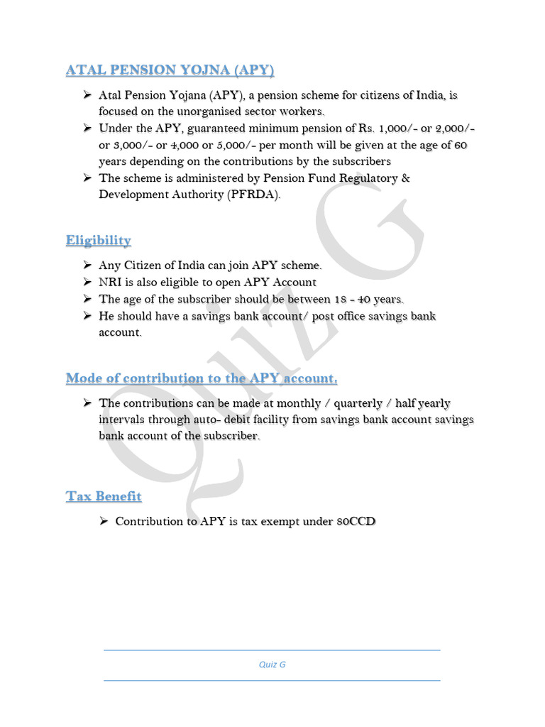 APY & NPS | PDF | Pension | Personal Finance