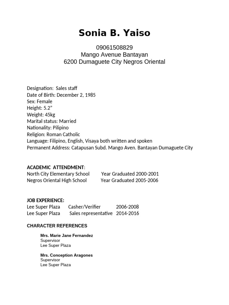 Sonia Resume | PDF
