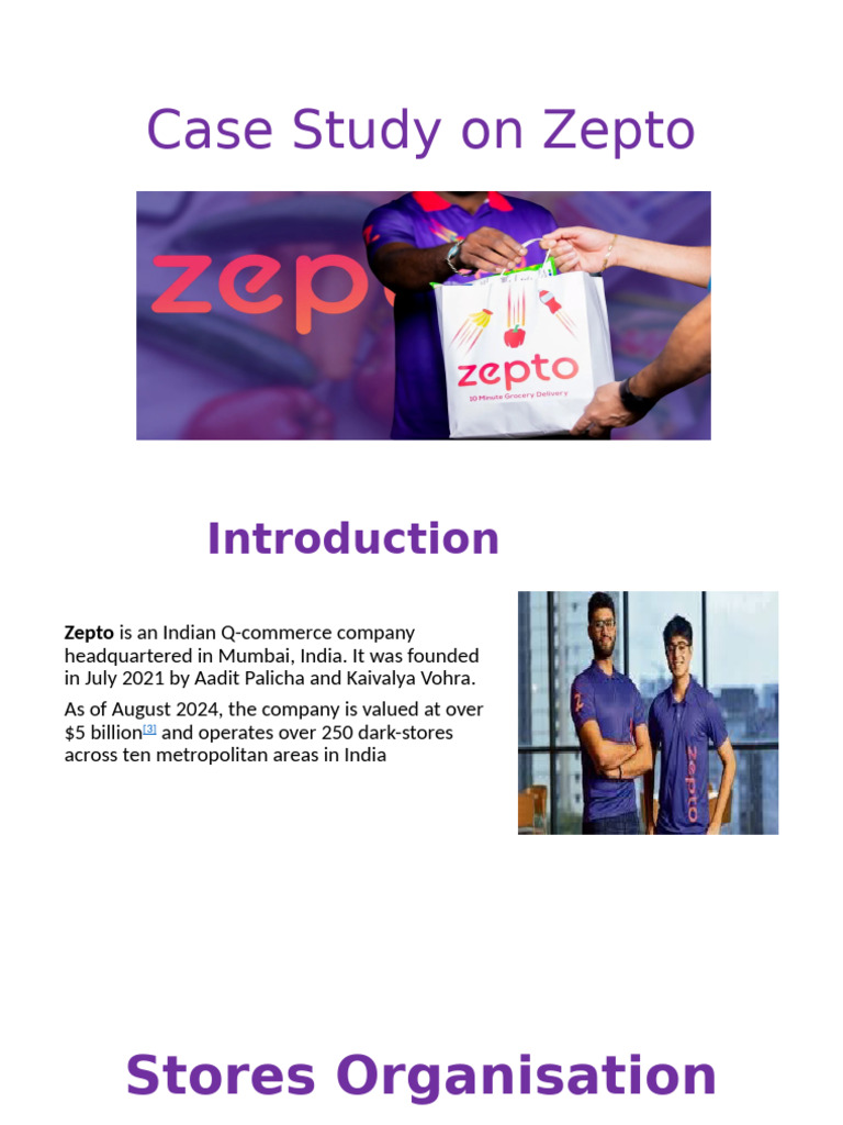 Case Study On Zepto | PDF | E Commerce | Inventory