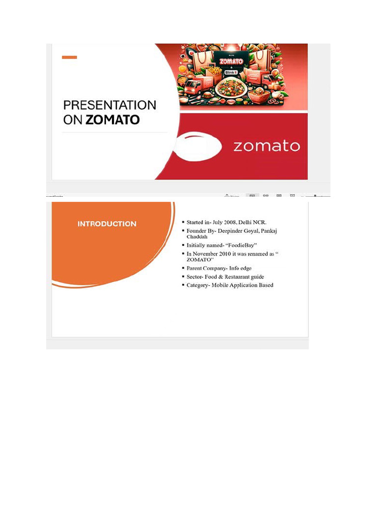Zomato Presentation | PDF