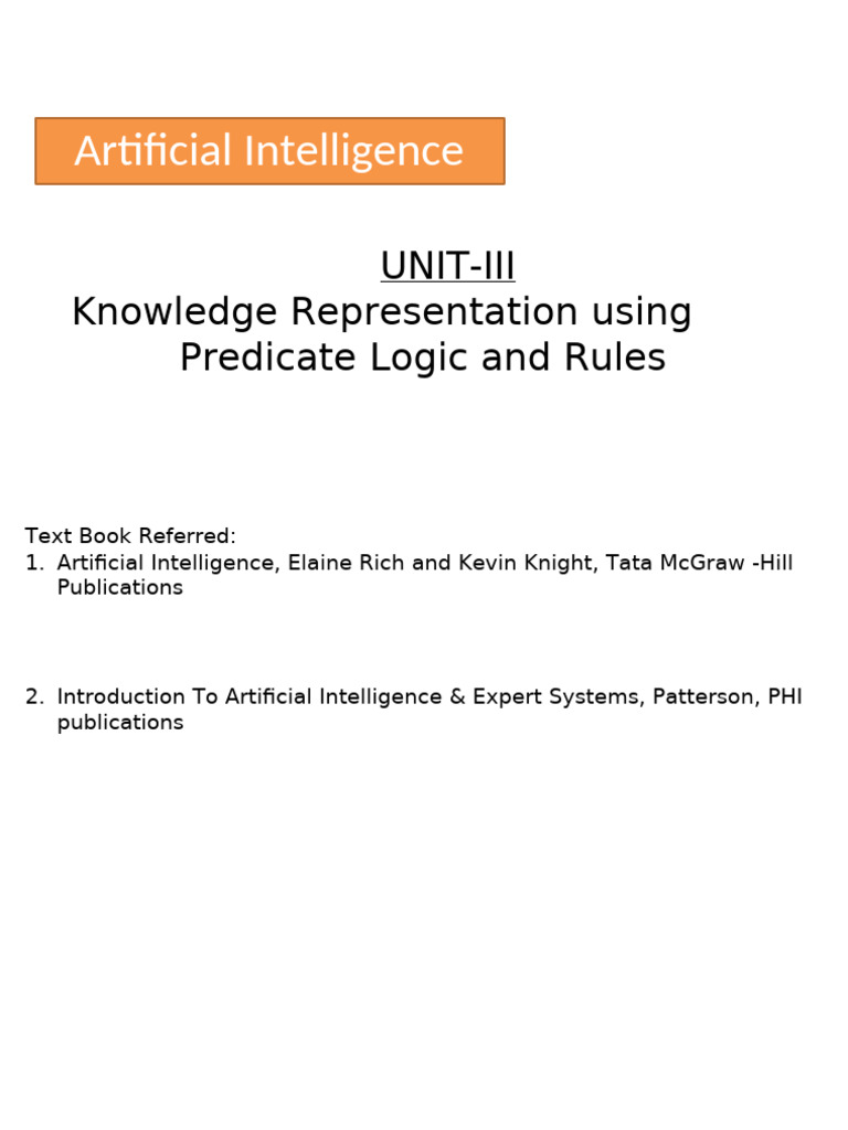Unit-3 | PDF | Logic | First Order Logic