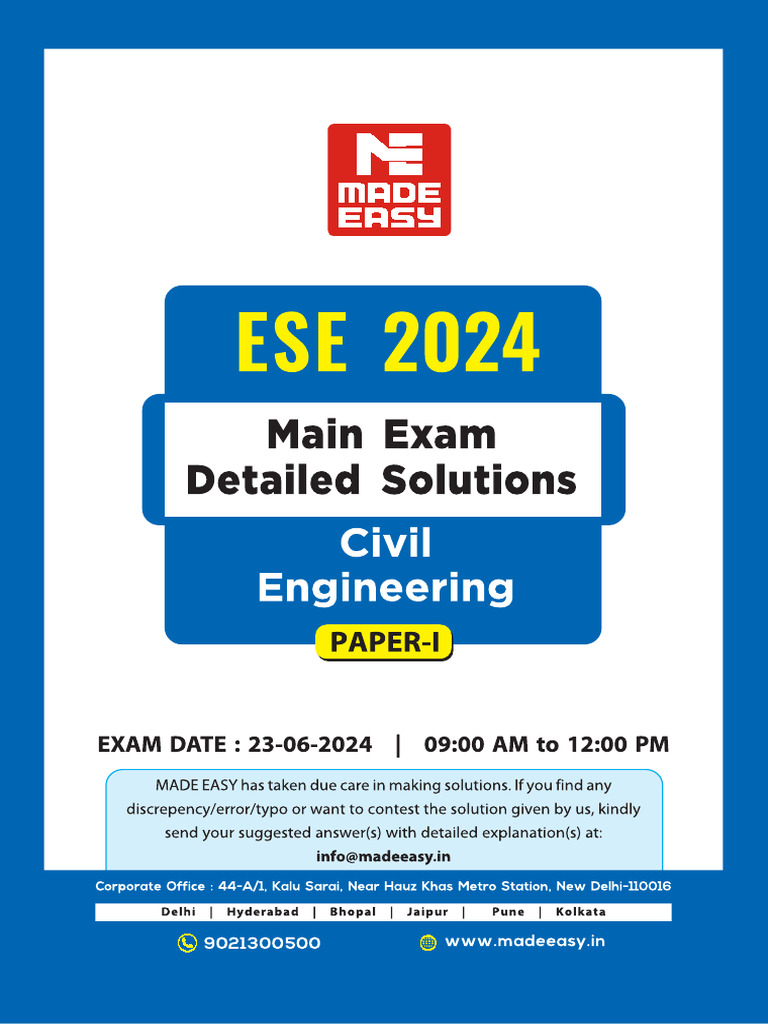 1653purl CE ESE Main Paper-1 2024 Solution | PDF