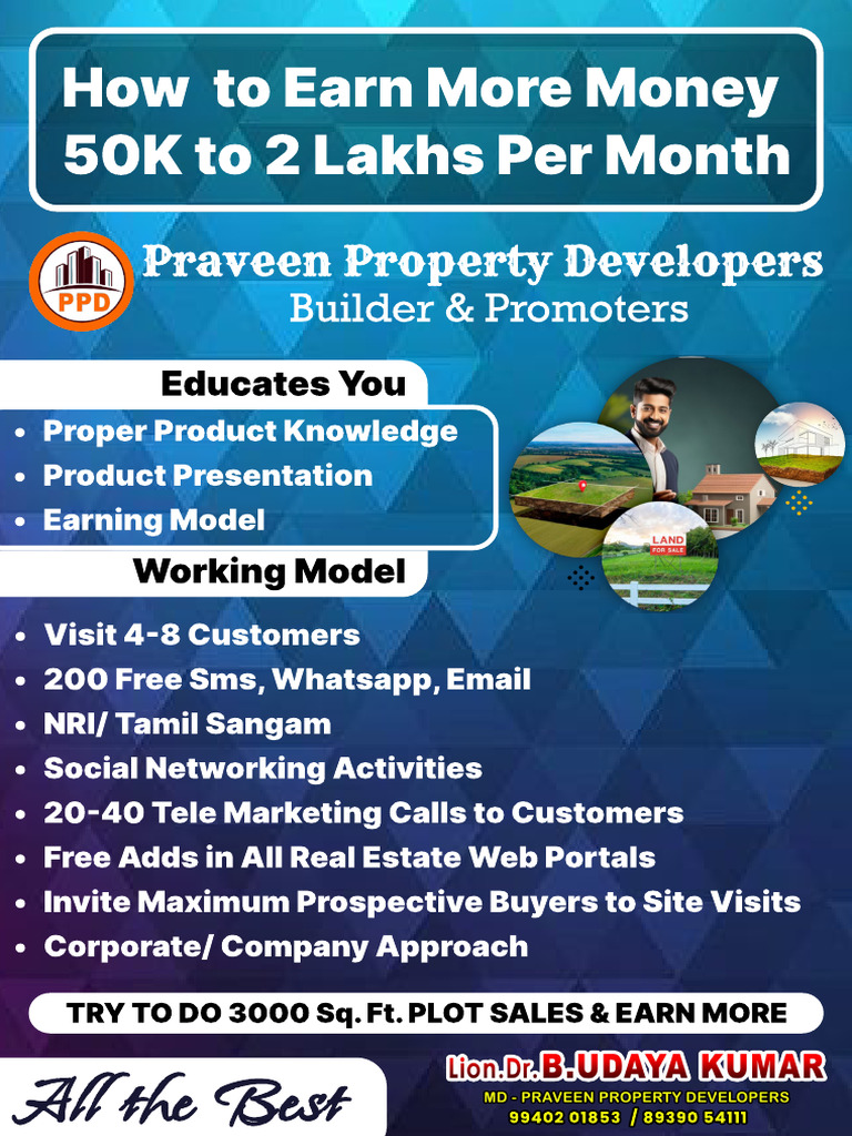 How To Earn More Money 50K To 2 Lakhs Per Month: Praveen Property ...