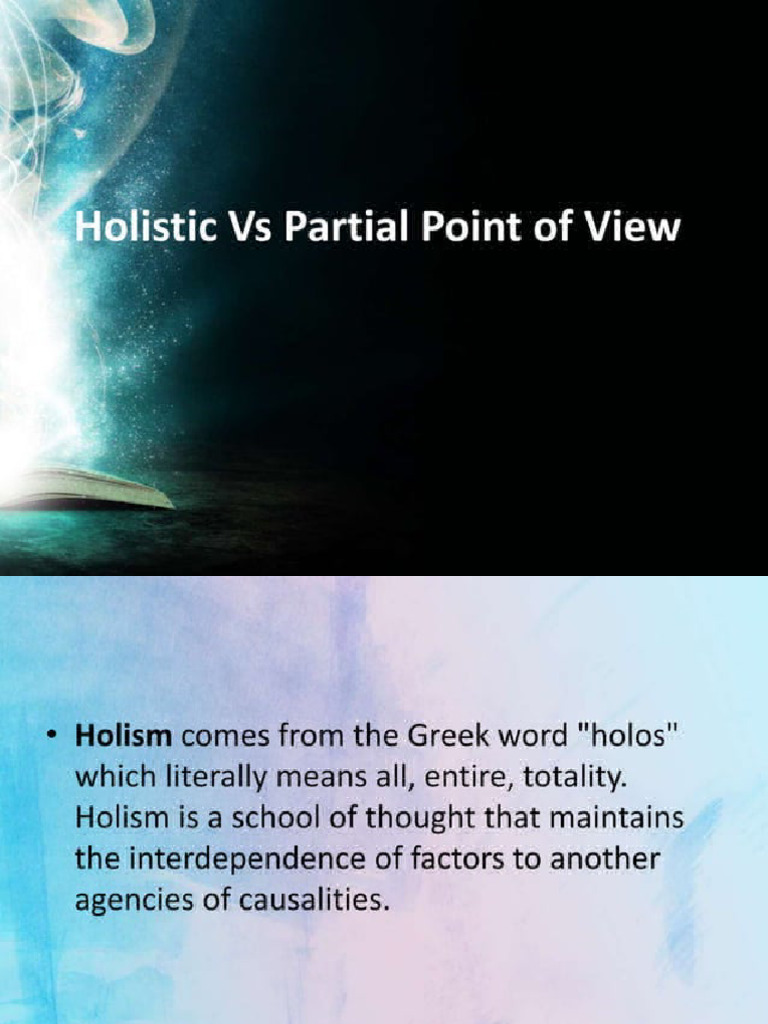 HOLISTIC-AND-PARTIAL-POINT-OF-VIEW | PDF
