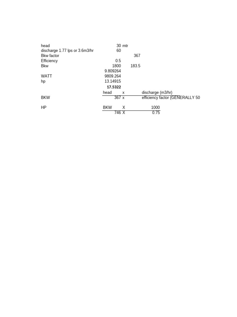 Pump Performance Metrics | PDF