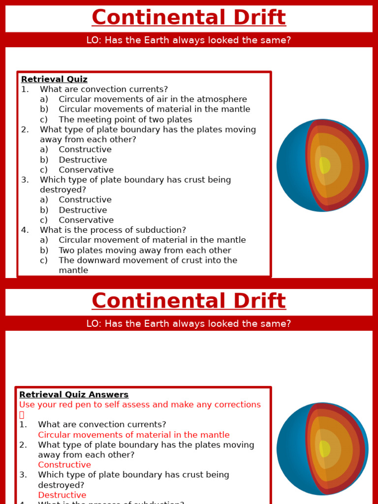 3. Continental Drift 1 | PDF | Plate Tectonics | Terrestrial Planets