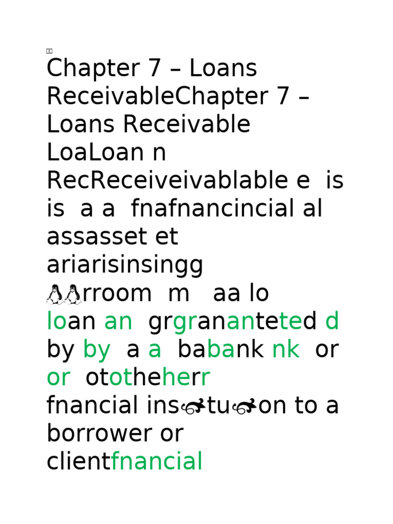 Understanding Loan Receivables | PDF | Interest | Finance & Money ...