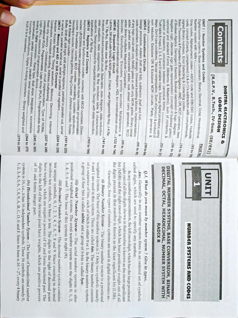 Digital Electronics Chapter 1 | PDF