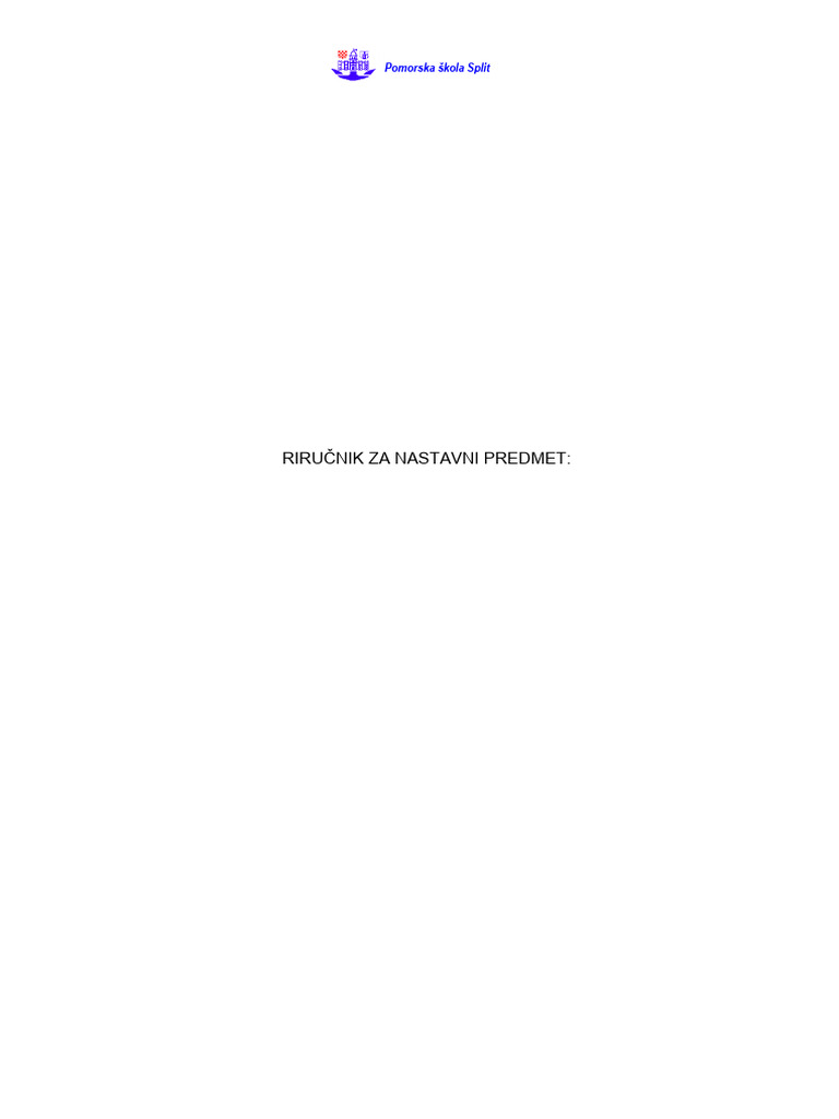 Poznavanje Broda Skripta 2022 | PDF