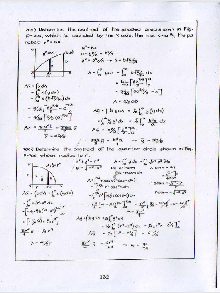 (E) Centroids and Center of Gravity | PDF | Analytic Geometry ...