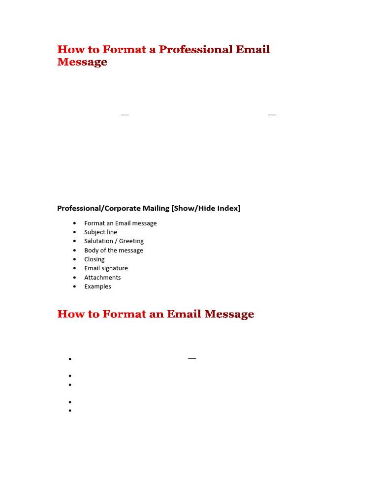 Email Formatting Pdf Résumé Linked In