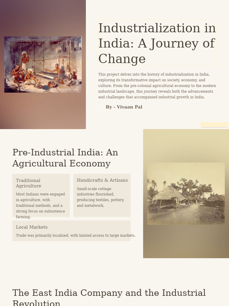 Industrialization in India A Powerpoint Presentaion by Vivaan Pal Class ...