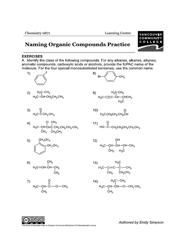 iupac practice | PDF
