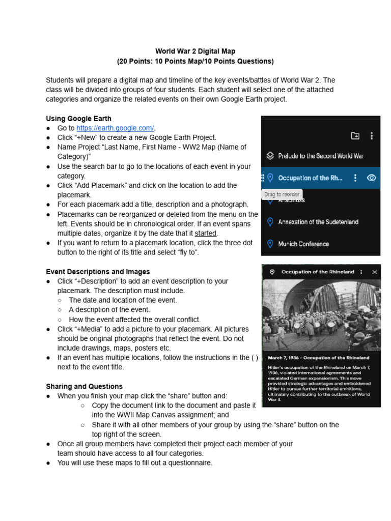 WW2 Digital Map Project Guidelines | PDF | Nazi Germany | Atomic ...