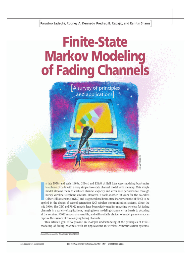Finite-State Markov Modeling of Fading Channels: A Survey of Principles and Applications | PDF ...
