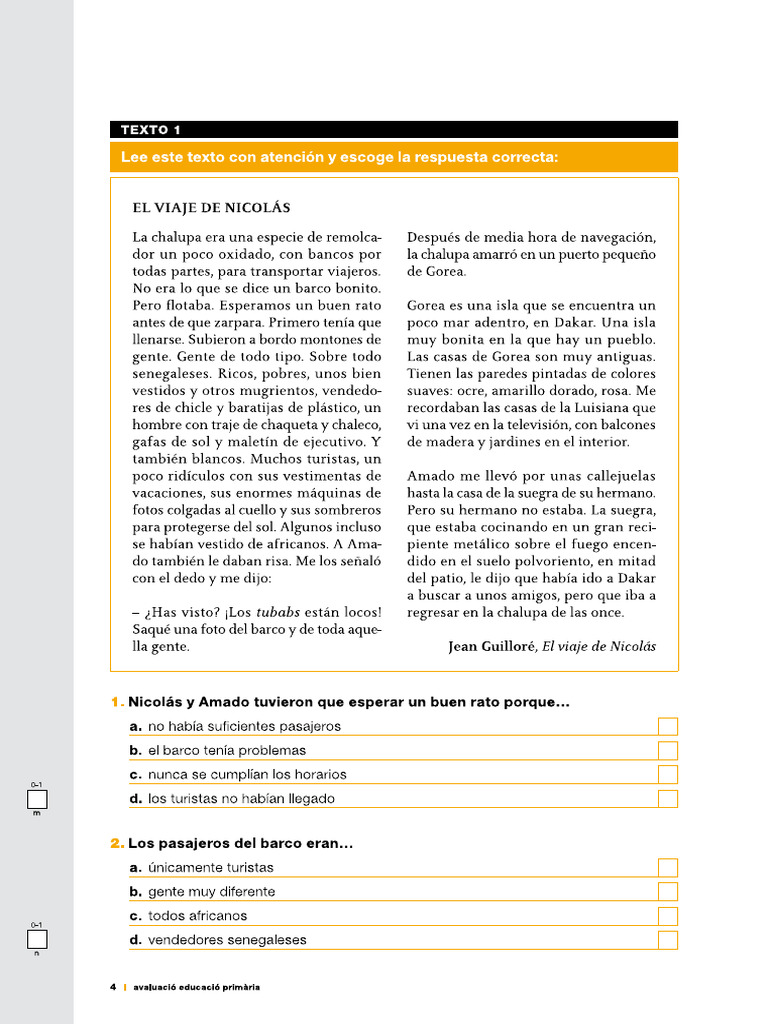 Comprensión Lectora | PDF