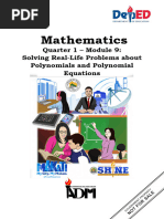 Q1 Mathematics 10 - Module 7 | PDF | Equations | Zero Of A Function