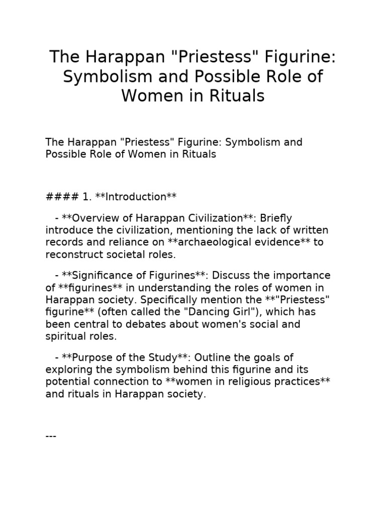 The Harappan Priestess Figurine | PDF | Rituals | Priest