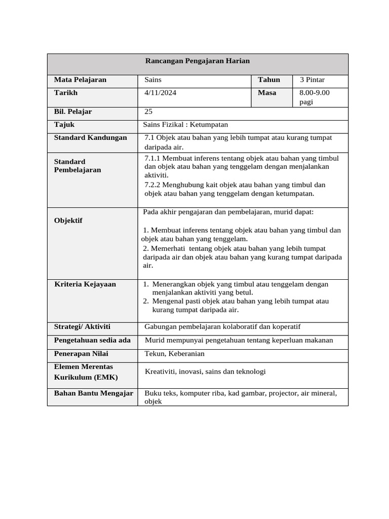 RPH (Ketumpatan) | PDF