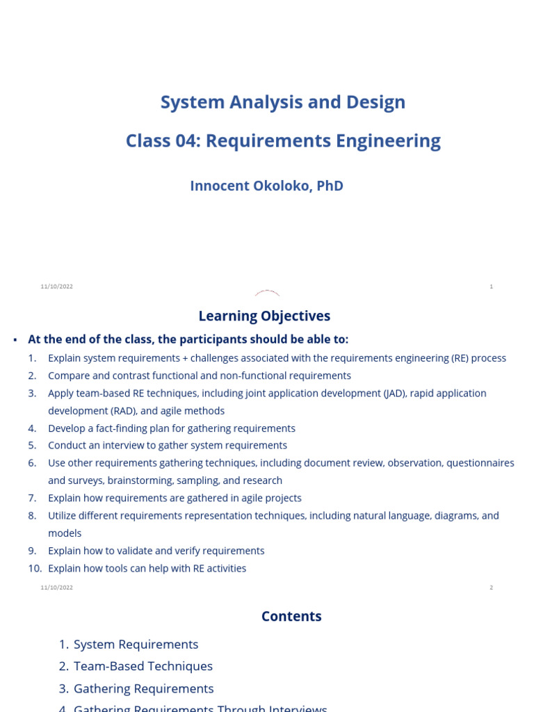 (CSC313-2025-01-04) Requirements Engineering | PDF | Agile Software ...