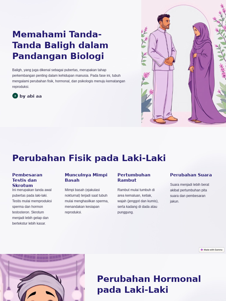 Memahami Tanda Tanda Baligh Dalam Pandangan Biologi | PDF
