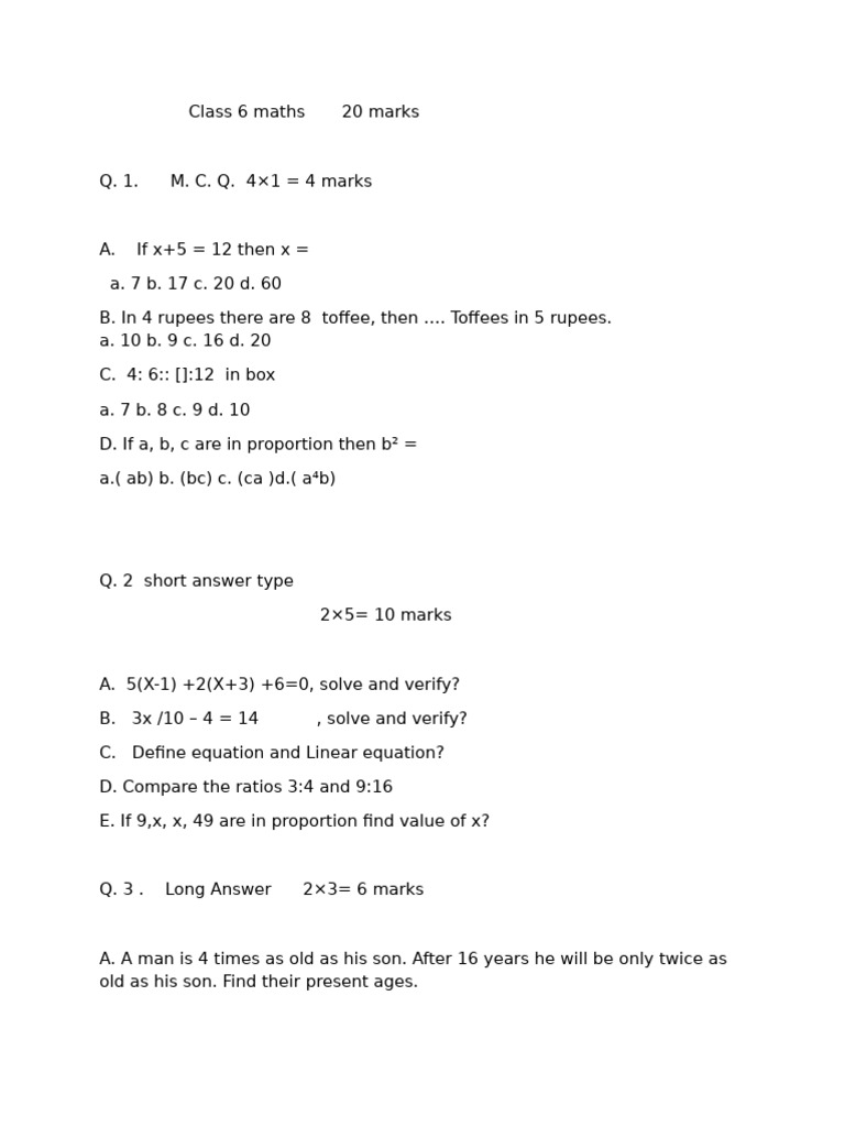 Class 6 Math Worksheet: Zero Concepts | PDF