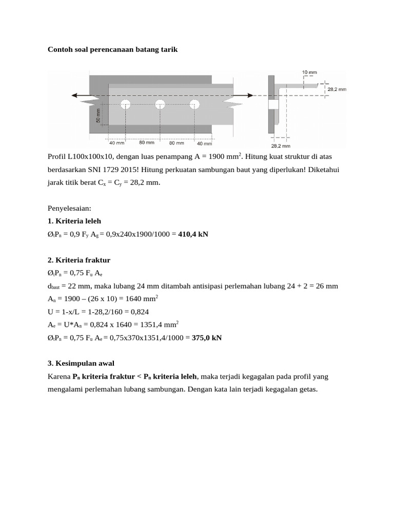 Perencanaan batang tarik | PDF