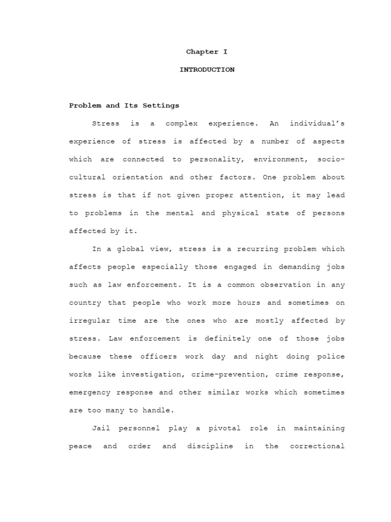 Appendix. Sample Research Proposal | PDF | Stress (Biology) | Prison