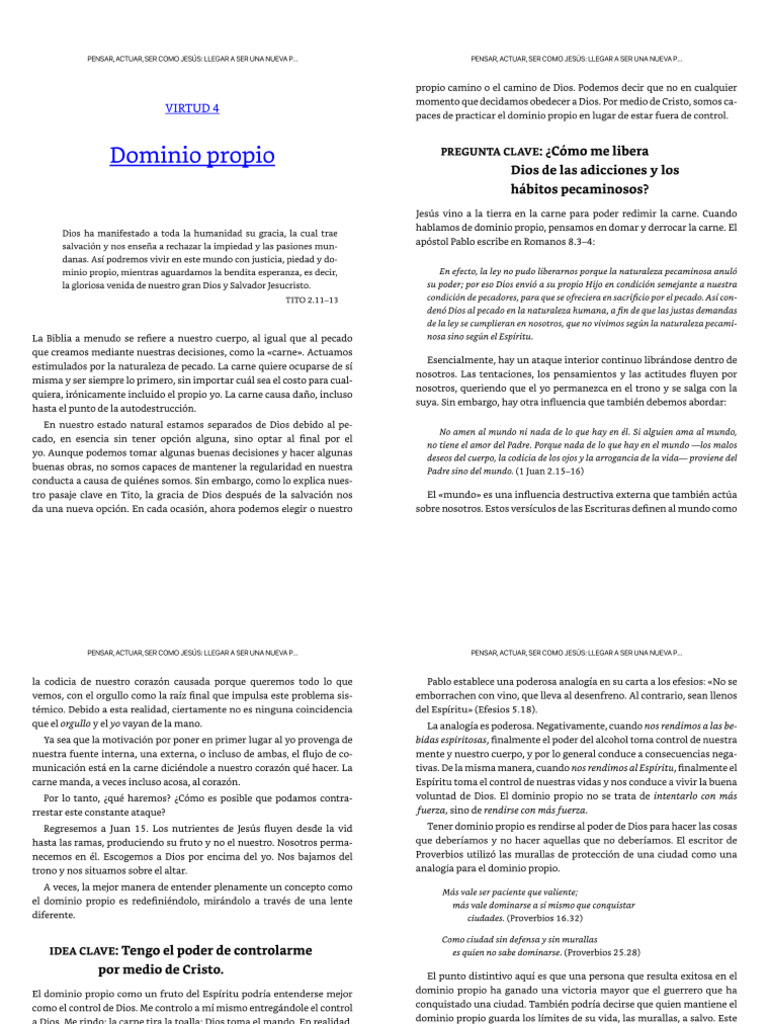 Virtud 4 - Dominio Propio | PDF