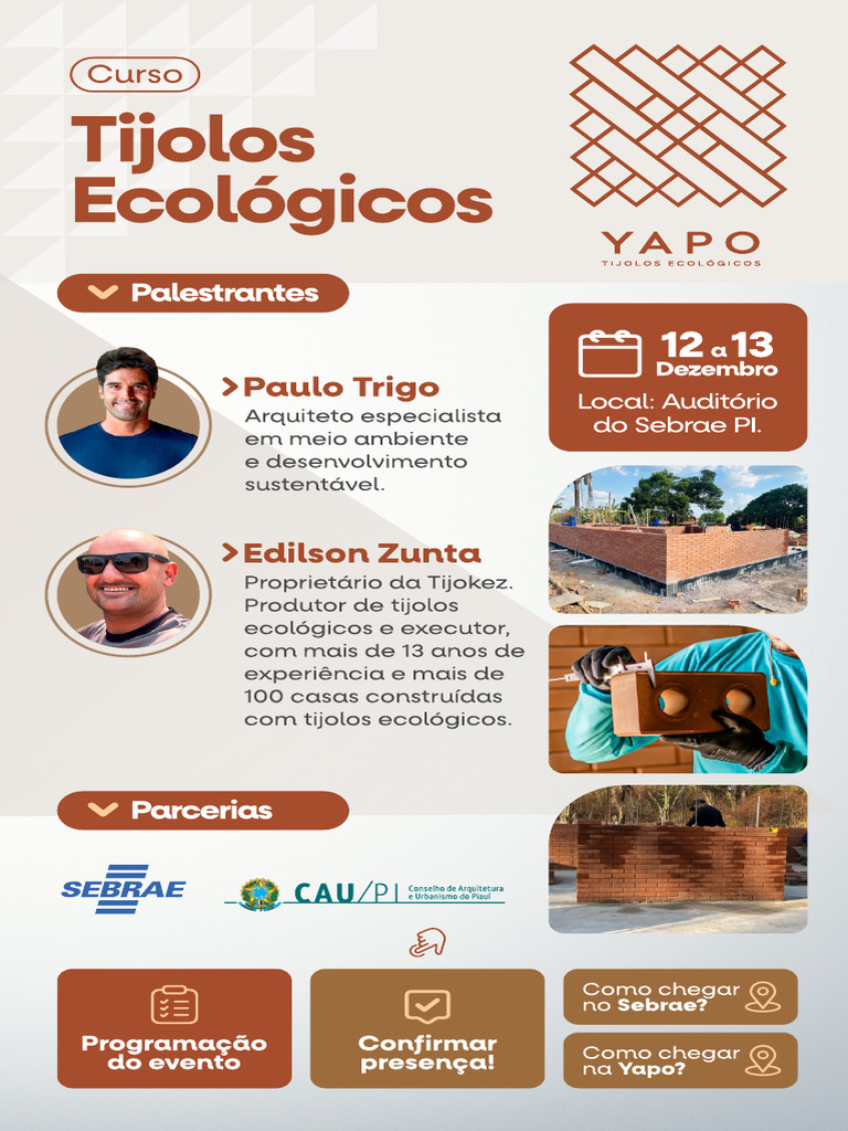 Curso Tijolos Ecológicos | PDF