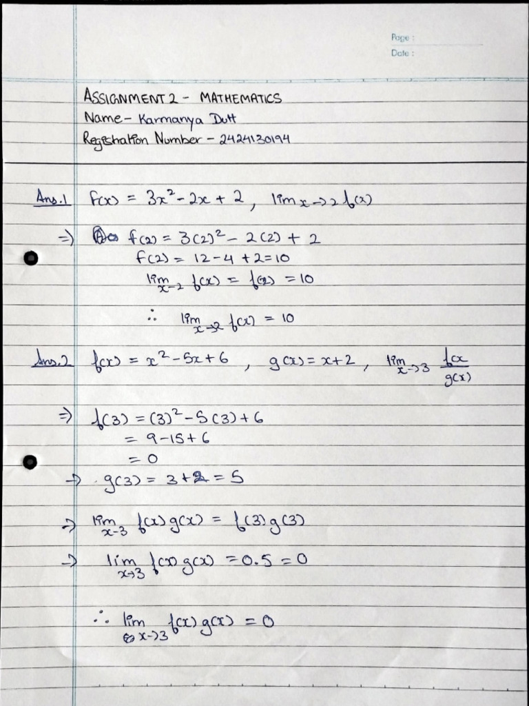 Maths Assignment 2 Karmanya | PDF