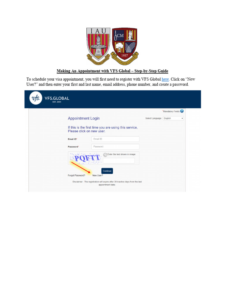VFS Global Visa Appointment Guide | PDF