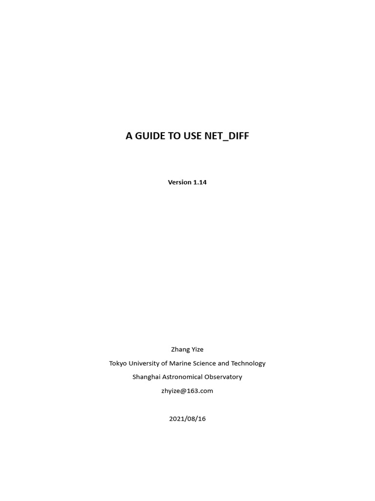 A guide to use Net_Diff | PDF | Computer File | Filename A guide to use Net_Diff | PDF | Computer File | Filename