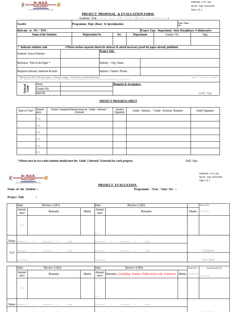 36 Project Proposal and Evaluation Sheet | PDF | Computing | Computer ...