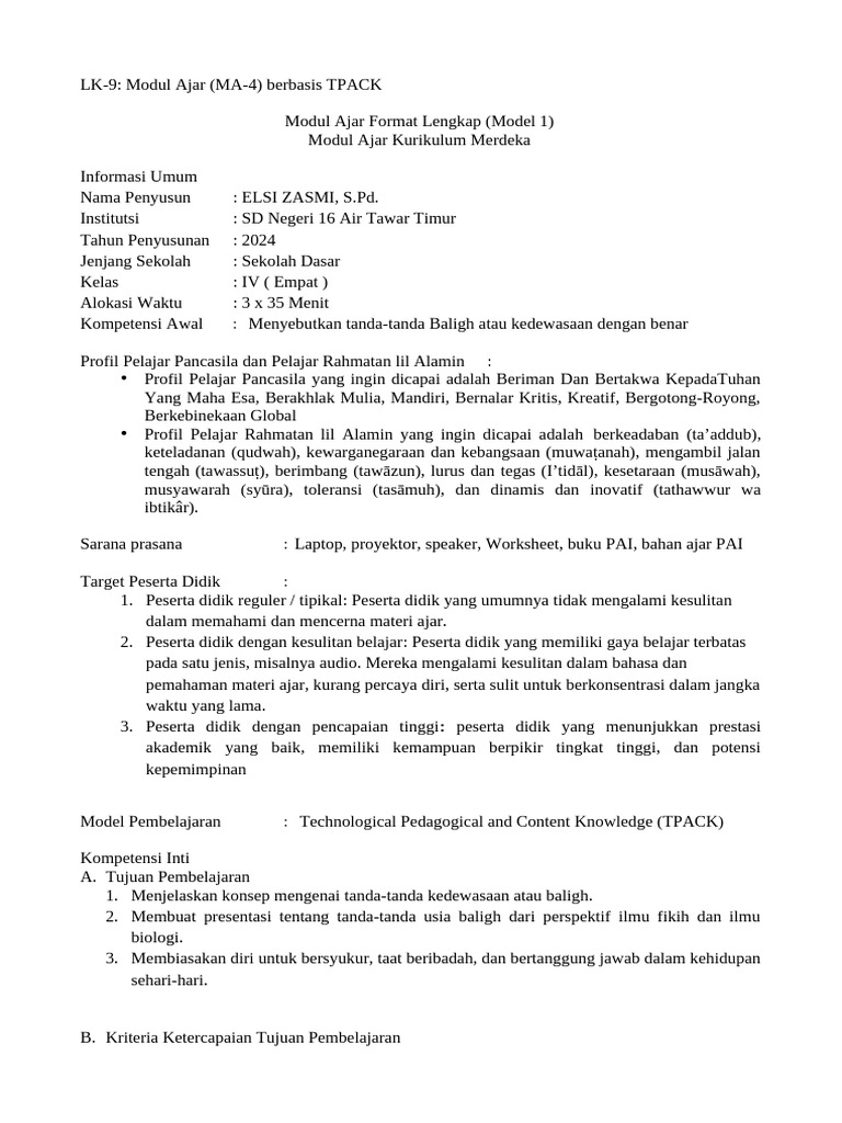 LK 9 Elsi Tpack | PDF