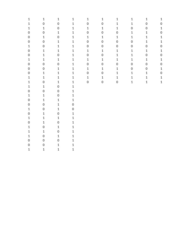 Data Analysis of Binary Sequences | PDF